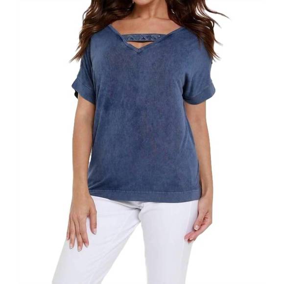 Angel | Tops | New Angel Front To Back Braided Top In Denim | Poshmark